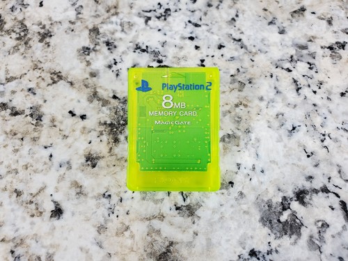 Genuine PlayStation 2 PS2 Lime Green Memory Card 8MB | eBay