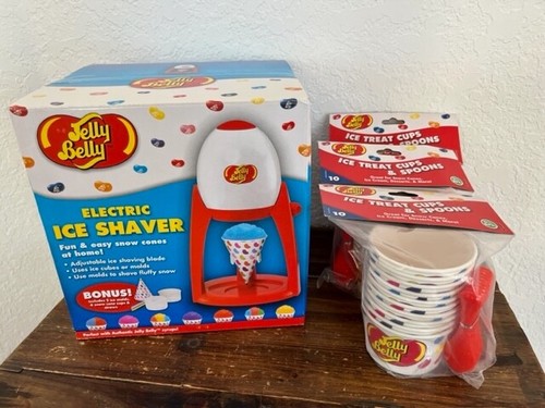 Jelly Belly Electric Ice Shaver Snow Cone Machine and Serving Cups ...
