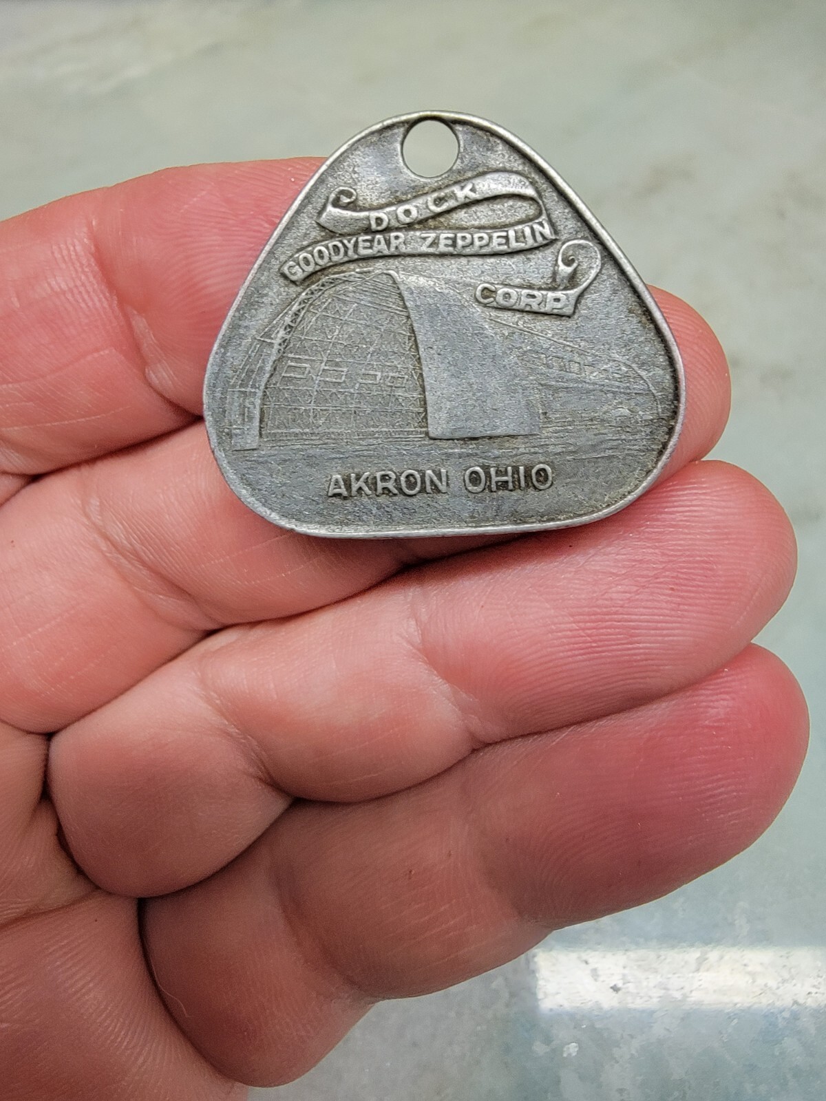 Vintage Goodyear Zeppelin Airship "AKRON" Duralumin Token | eBay