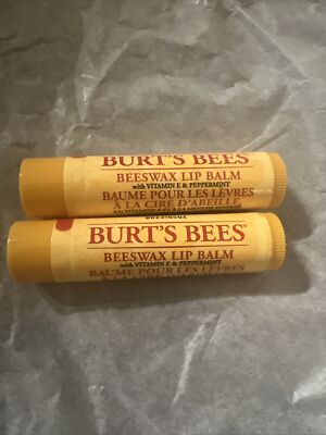 Burt's Bees Lip Balm Vitamin E & Peppermint- Unisex 0.15 oz- Pack of 2 ...