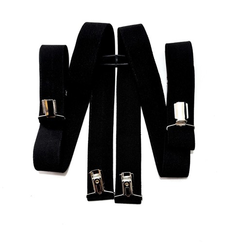 Suspenders Extra Strong Clips 1 3/8in H-Form Elastic Trousers Strap Men ...