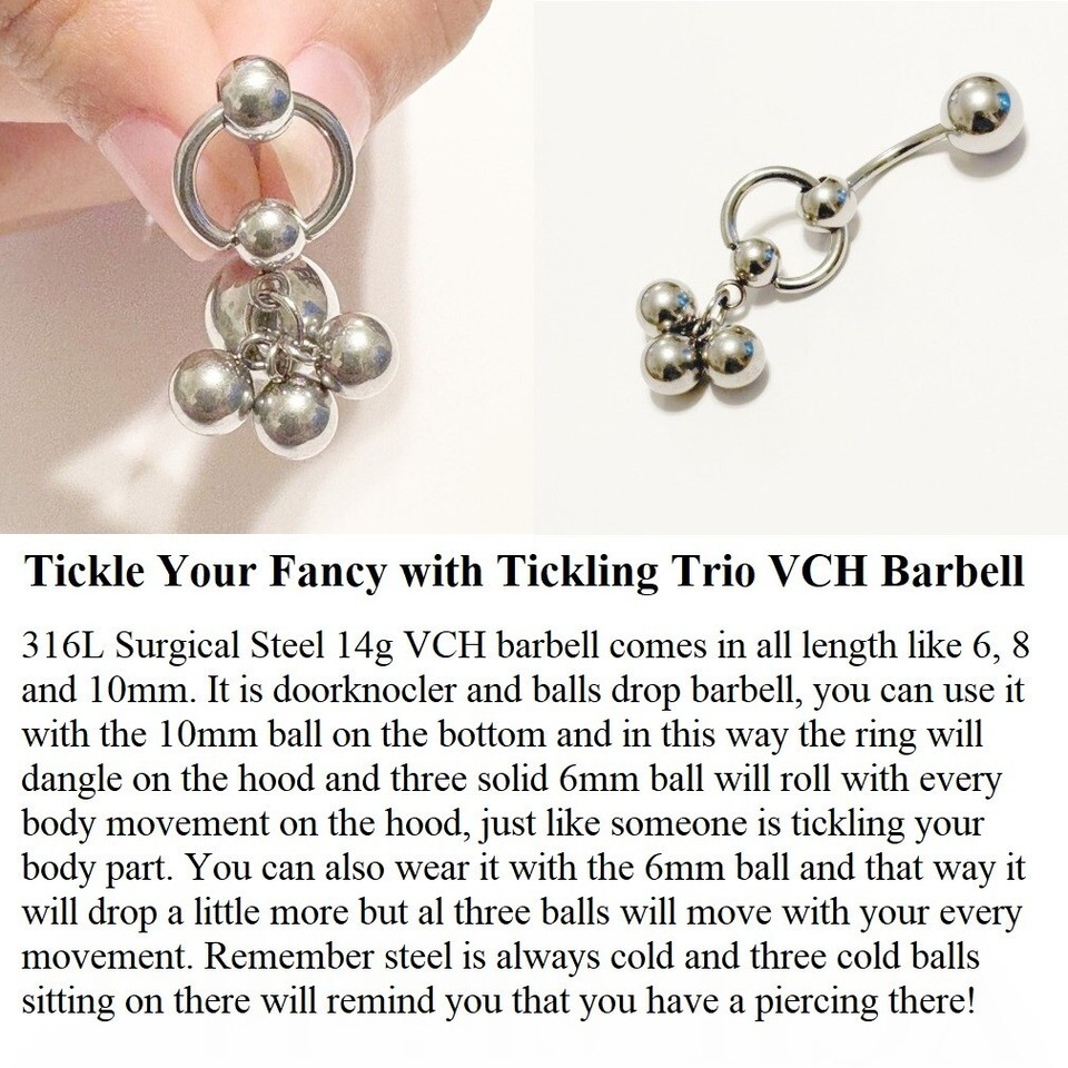 Tickle Your Fancy with The Tickling Trio 316L Surgical Steel 14g VCH ...