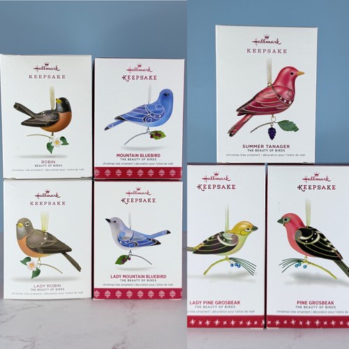 Hallmark Keepsake Series The Beauty Of Birds Christmas Ornament Lot of ...