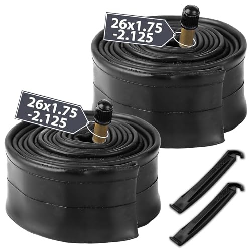 2-Pack Bike Inner Tubes: 20/24/26/27.5/29 x1.75-2.125 Inch 26"x1.75"~2. ...