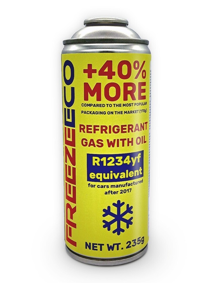FreezeECO R1234YF Aircon Top Up Refrigerant Gas with Oil (400ml) - AC ...