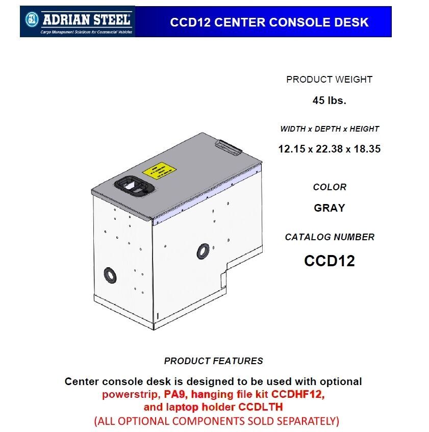 Adrian Steel CCD12, Center Console | eBay