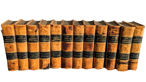 RARE Antique 1864 American Cyclopedia of General Knowledge 12 Volume ...
