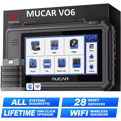MUCAR VO6 Car Diagnostic Tool All System Bidirectional OBD2 Scanner SRS ...