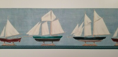 Decorative Vintage Boats Image Wallpaper Border..... | eBay