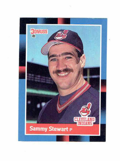 Sammy Stewart Cleveland Pitcher #596 Donruss 1988 Baseball Card | eBay