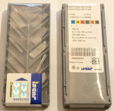 DGR 3102J-6D IC328 ISCAR *** 10 INSERTS *** GENUINE *** | eBay