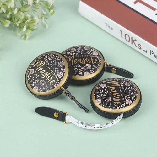 1.5m Retro Centimeter Inch Roll Tape Mini PU Leather Tape Measure ...