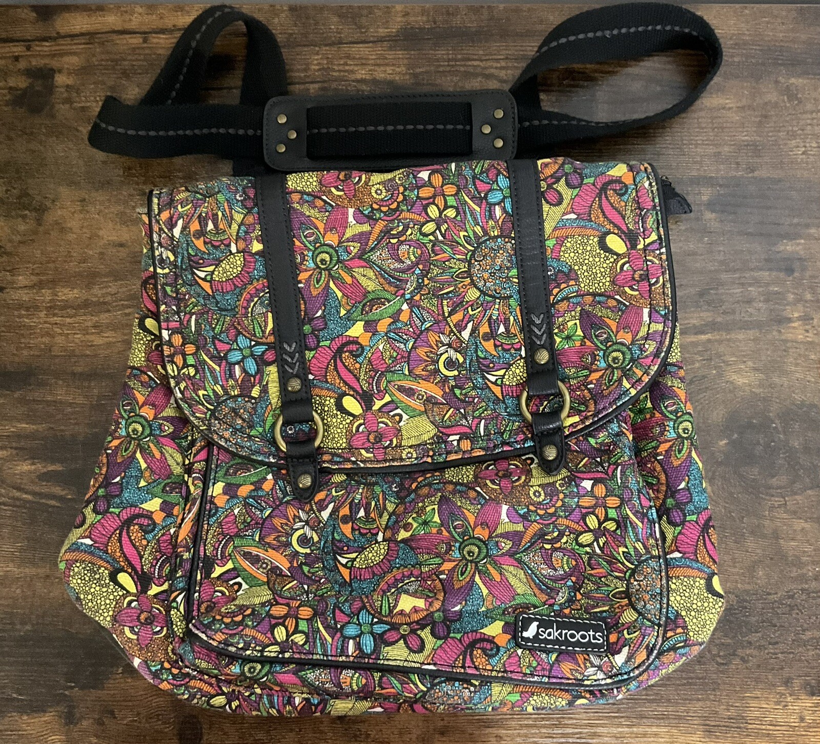 Sakroots Convertible Backpack Crossbody Purse Artist … - Gem