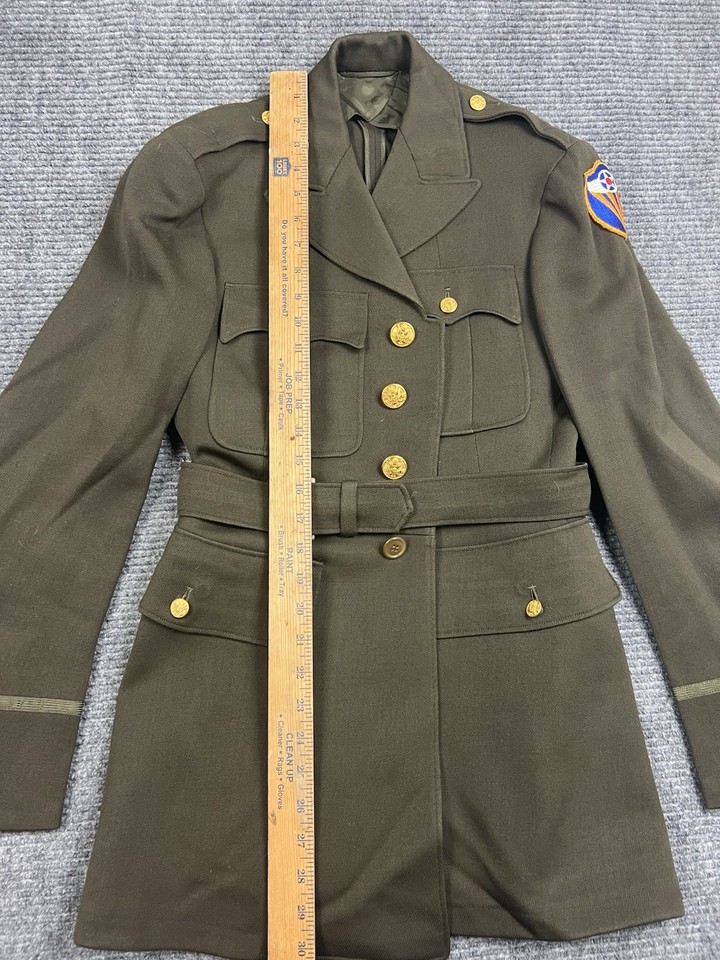 WWII 4th Army Air Force Officer Uniform 4-Pocket Tunic Dated 1944 36 R ...