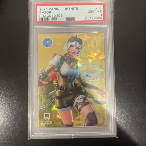 2021 Panini Fortnite Series 3 Razor CRACKED ICE SP Rare Outfit #69 PSA ...