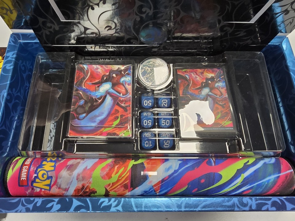 No Packs No Promos Pokemon Mega Charizard UPC & Team Rocket's Moltres ...