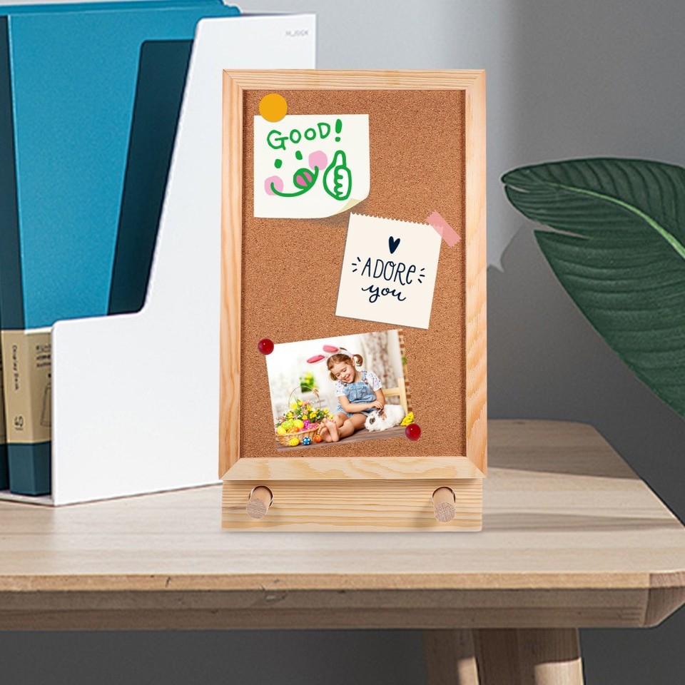 1Set Cork Bulletin Board Desktop Message Board Office Reminder Board ...