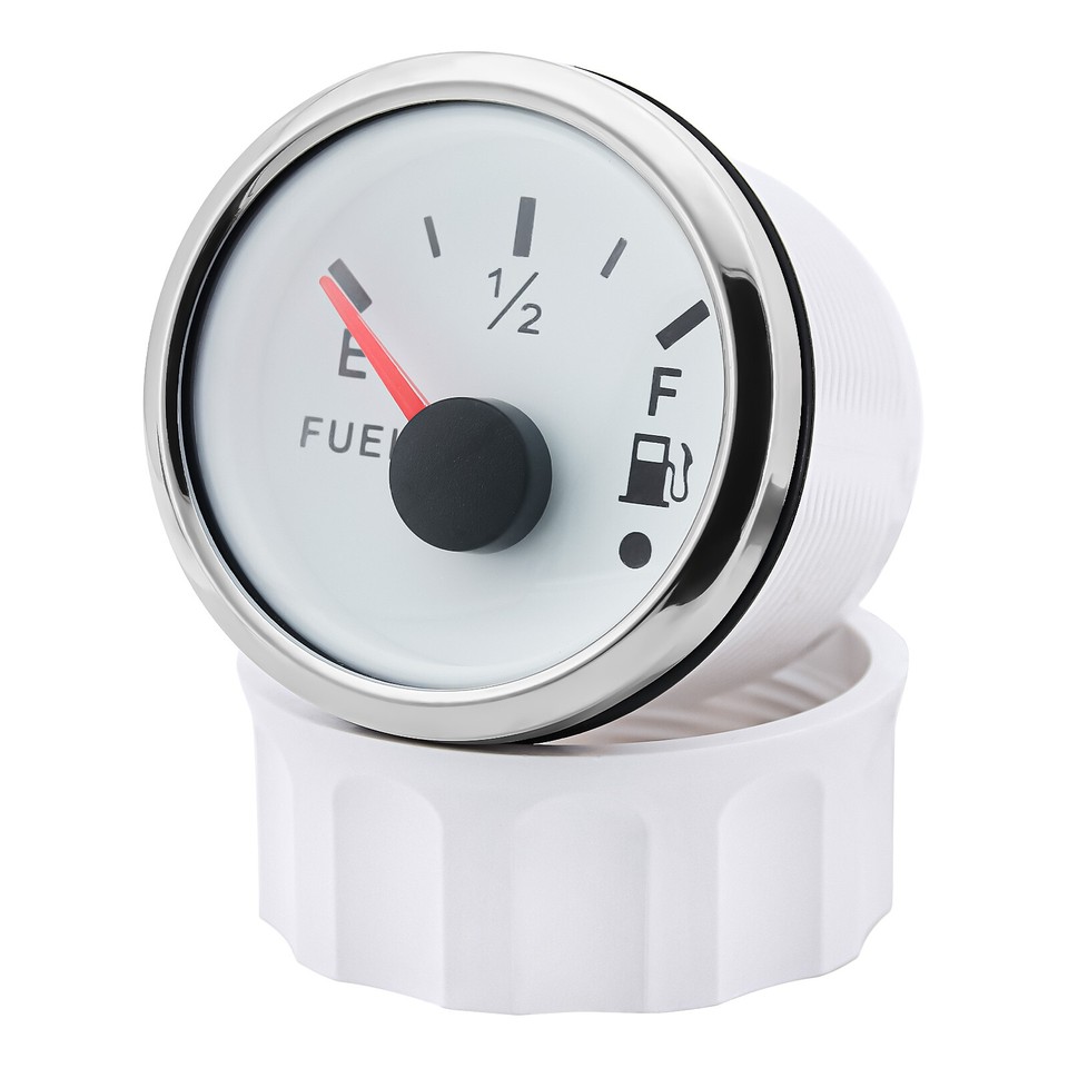 2" 52mm Universal Gas Fuel Level Gauge 240-33ohm 7 Colors LED For Boat ...
