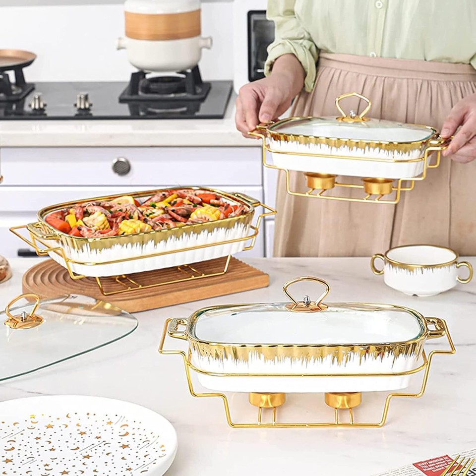 Ceramic Chafing Dish Food Warmer Buffet Wedding Party Gift | eBay UK