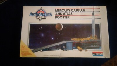 Monogram Mercury Capsule / Atlas Booster kit in 1/110 scale open box ...