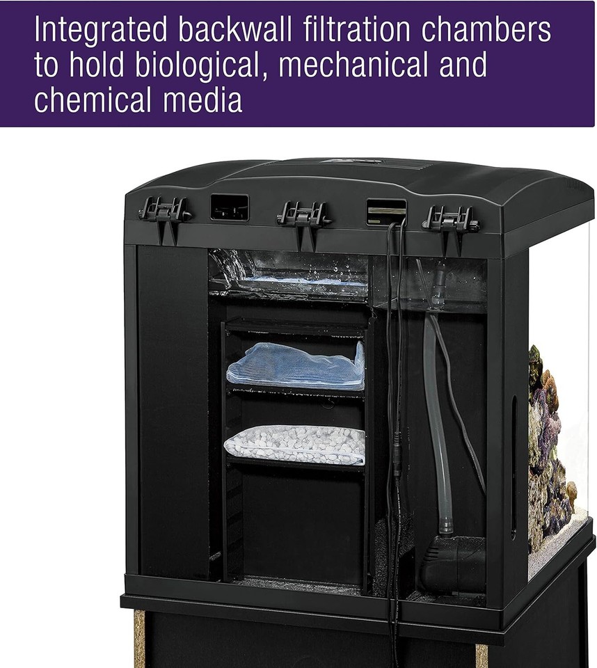 LED BioCube Aquarium Fish Tank Kit 32 Gallon Home Office Tabletop ...