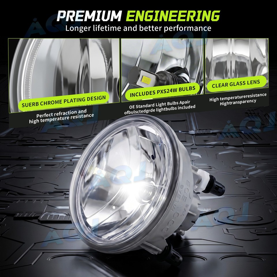 2x Bumper LED Fog Light Lamp Driver For Chevrolet Silverado 3500 HD ...