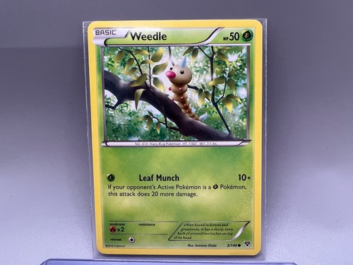Pokemon TCG Weedle 3/146 - XY Base Set (2014) - Common - Near Mint (w ...