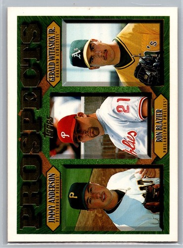 Jimmy Anderson/Ron Blazier/Gerald Witasick Jr. 1997 Topps Prospects ...