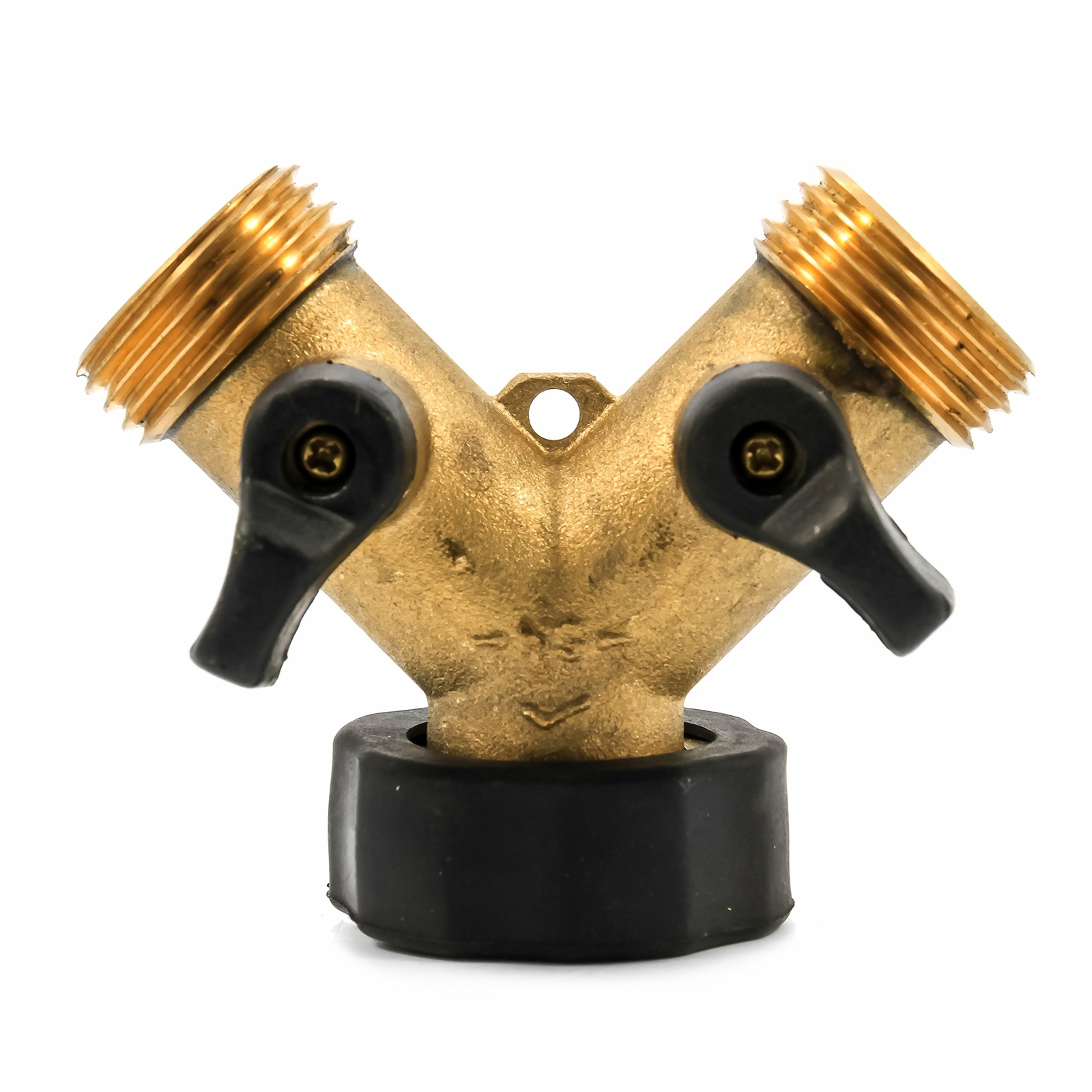 Camco Stainless Steel Solid Brass Water Wye Valve- Easy Grip Valve ...