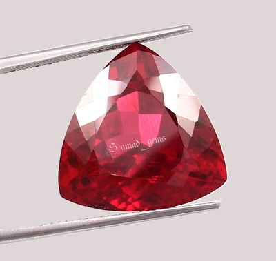 12x12mm Flawless Blood Red Ruby Loose Trillion Gemstone Cut Beautiful ...