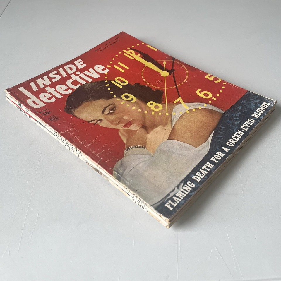 Inside Detective Magazine Lot of 3 1949 1951 1955 Vintage Pulp Crime ...