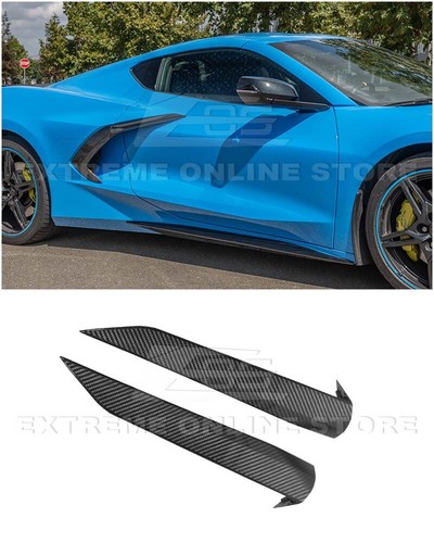 For 20-Up Corvette C8 CARBON FIBER Replacement Side Fender Vent Door ...