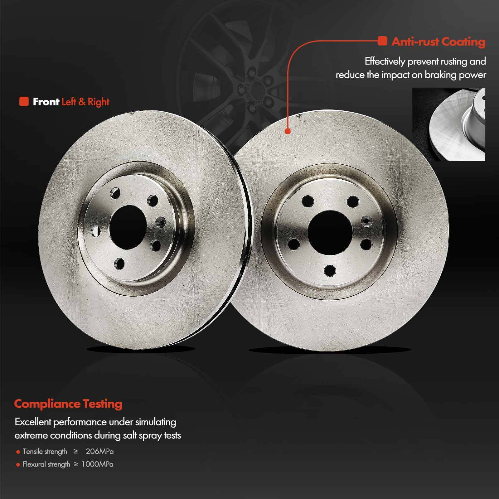 Front Disc Brake Rotors & Ceramic Brake Pad for Volvo S90 V60 V90 XC40 ...