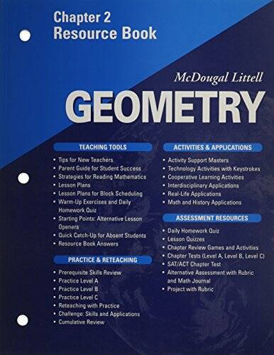 McDougal Littell - Geometry - Chapter 2 Resource Book - Paperback ...