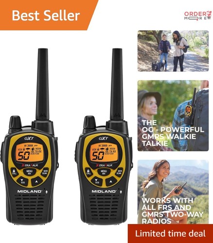 50-Channel GMRS Walkie Talkie with NOAA Weather Alerts - Long Range ...