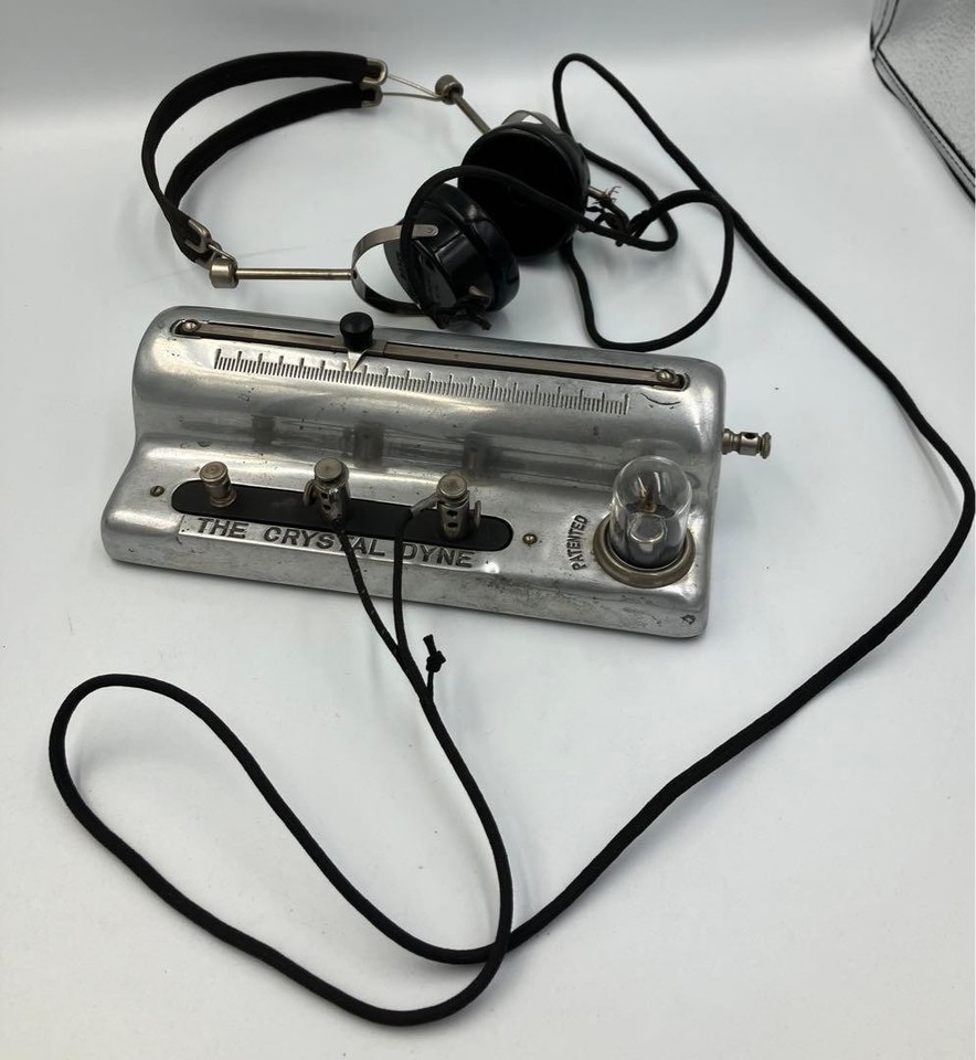 Antique Crystal Radio The Crystal Dyne USA 1923-1924 Detector Galena | eBay