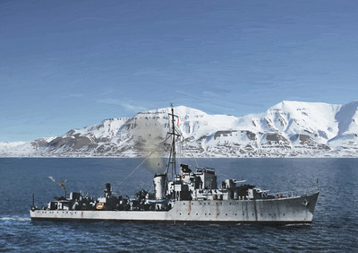 HMS OBDURATE - ARCTIC CONVOYS WW2 - LIMITED EDITION ART (25) | eBay UK