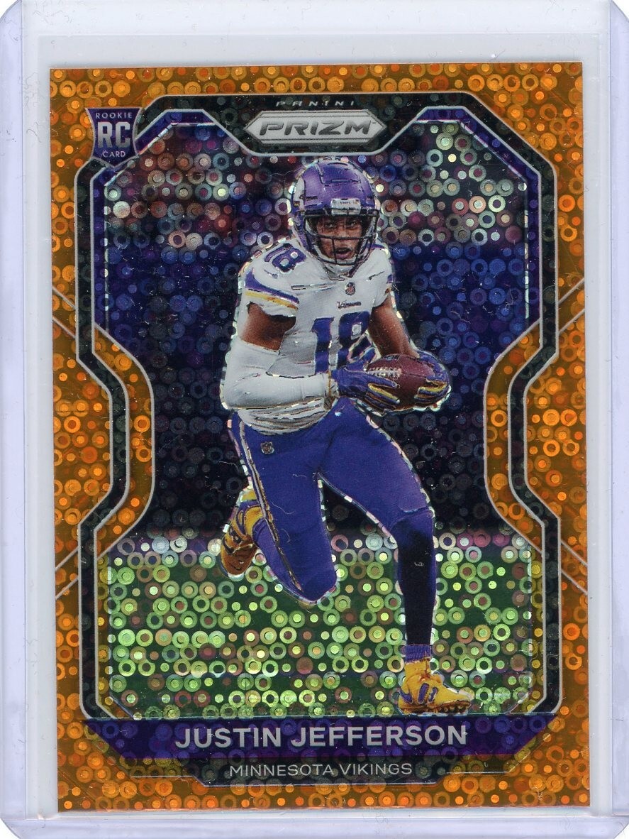 2020 Panini Prizm - Rookie Orange Disco Prizm #398 Justin Jefferson ...