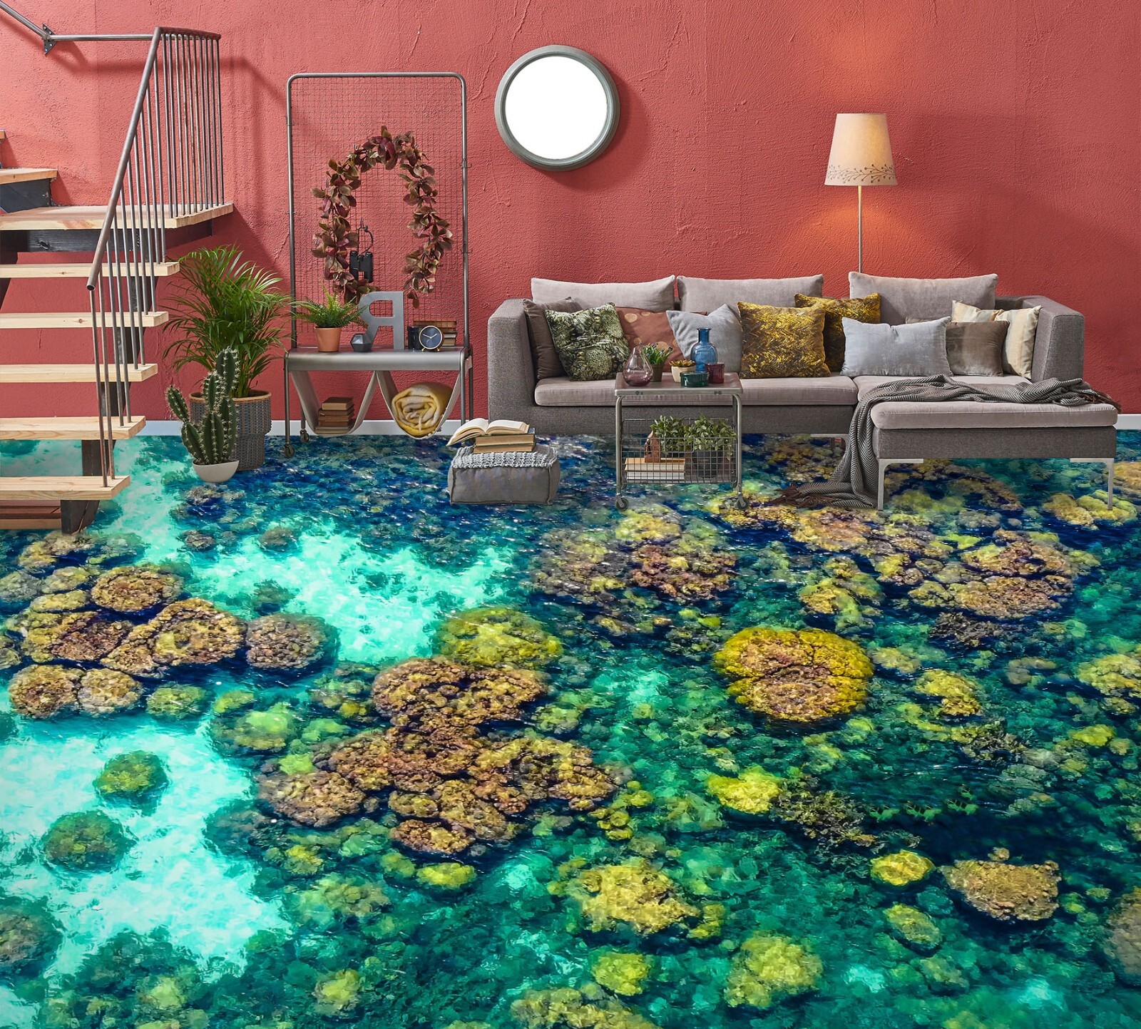 3D Meer Stein H3471 Fußboden Wandbild Fototapete Tapete Familie Coco ...