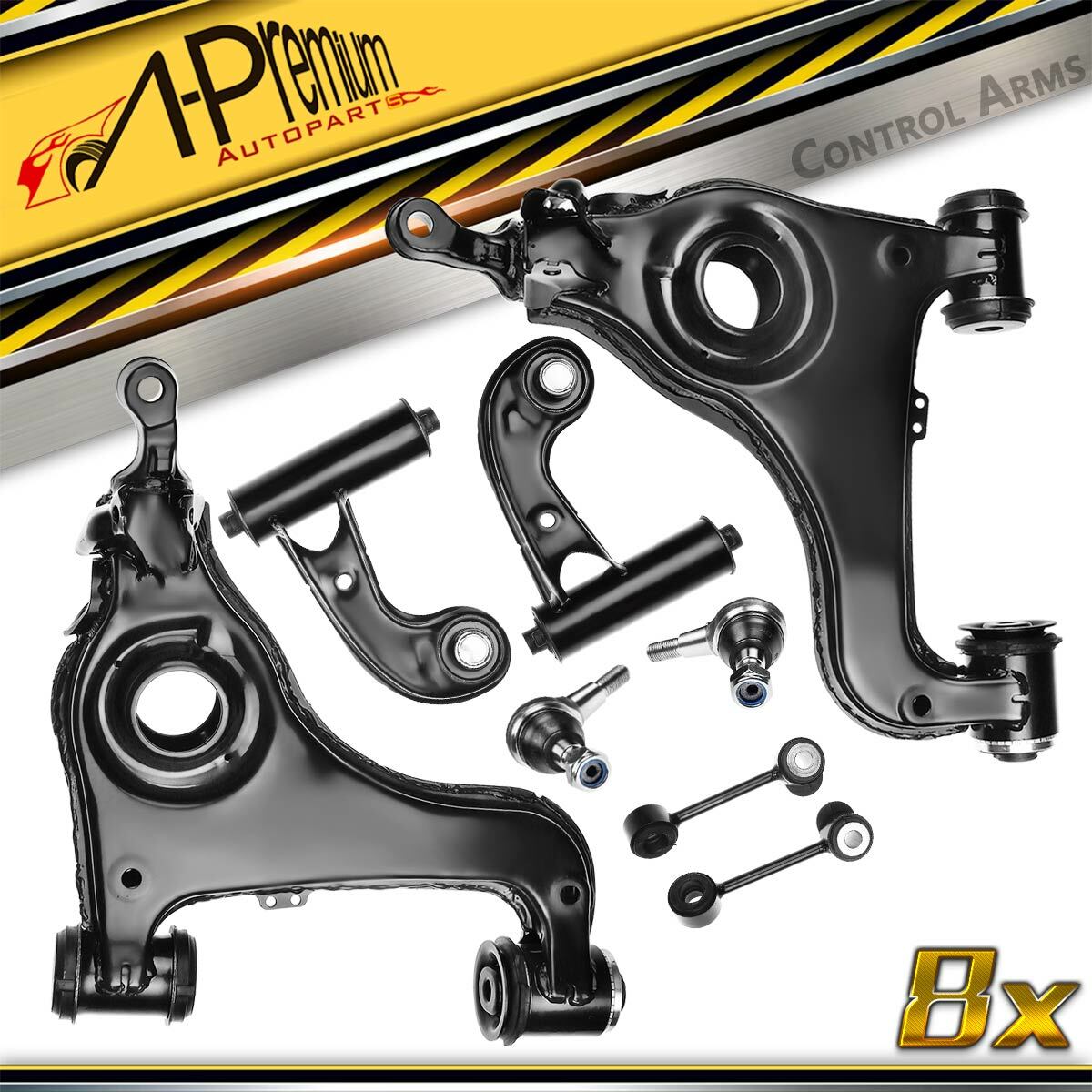 8x Front Suspension Control Arm & Ball Joints for Mercedes Benz W210 ...