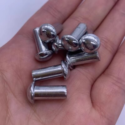 M2 M2.5 M3 M4 Galvanized Iron Rivets Half Round Head Solid Rivet GB867 ...