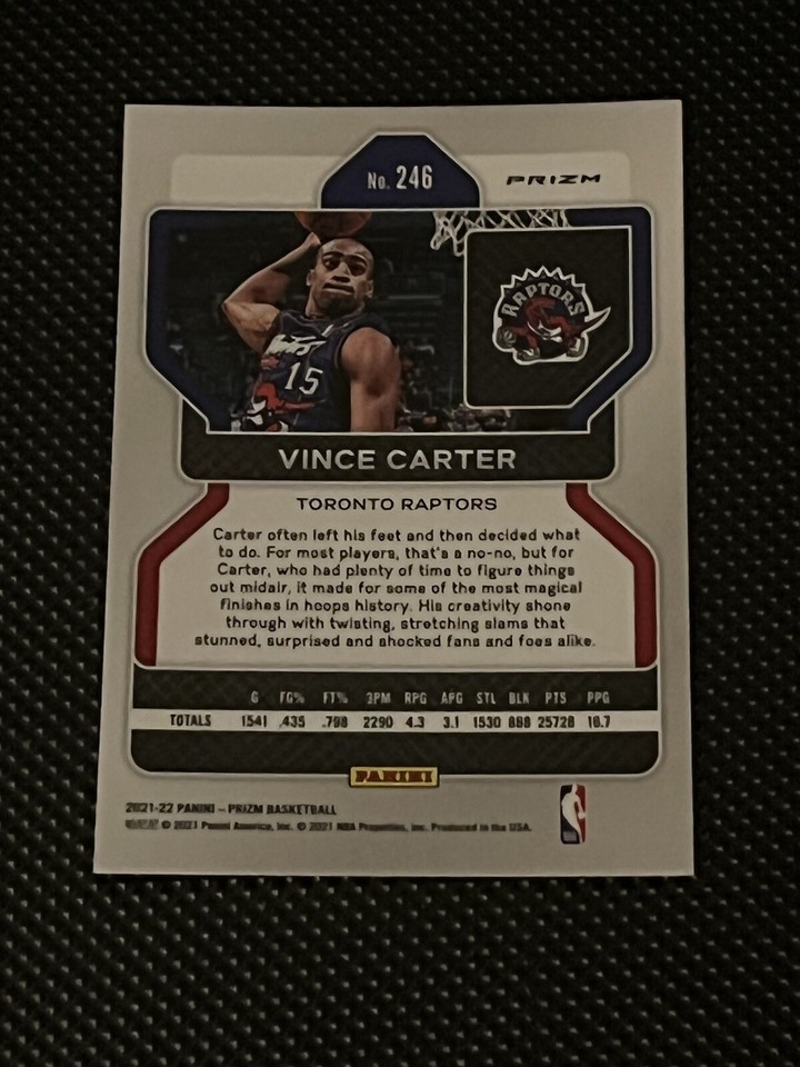 2021 Vince Carter Panini Prizm Cracked Ice Card! RAPTORS! | eBay