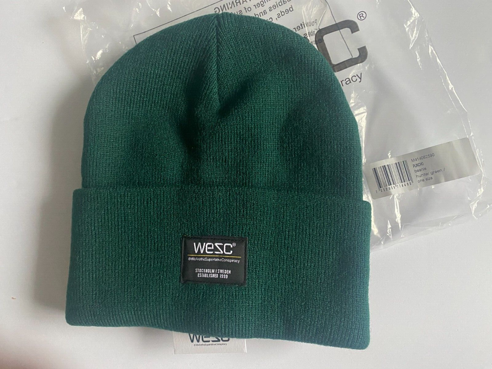 WeSC Puncho Knit Beanie Nunter Green | eBay