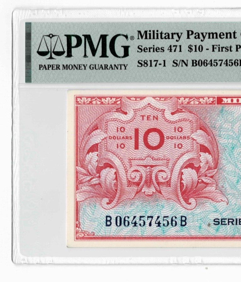 Series 471 $10 Military Payment Certificate --MPC- PMG CU 64 EPQ | eBay