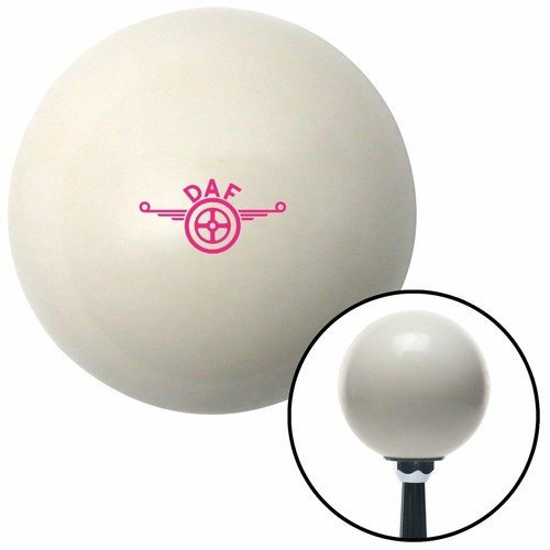 Pink Daf Logo Ivory Shift Knob w/ M16x1.5 Insert Shifter Auto Manual ...