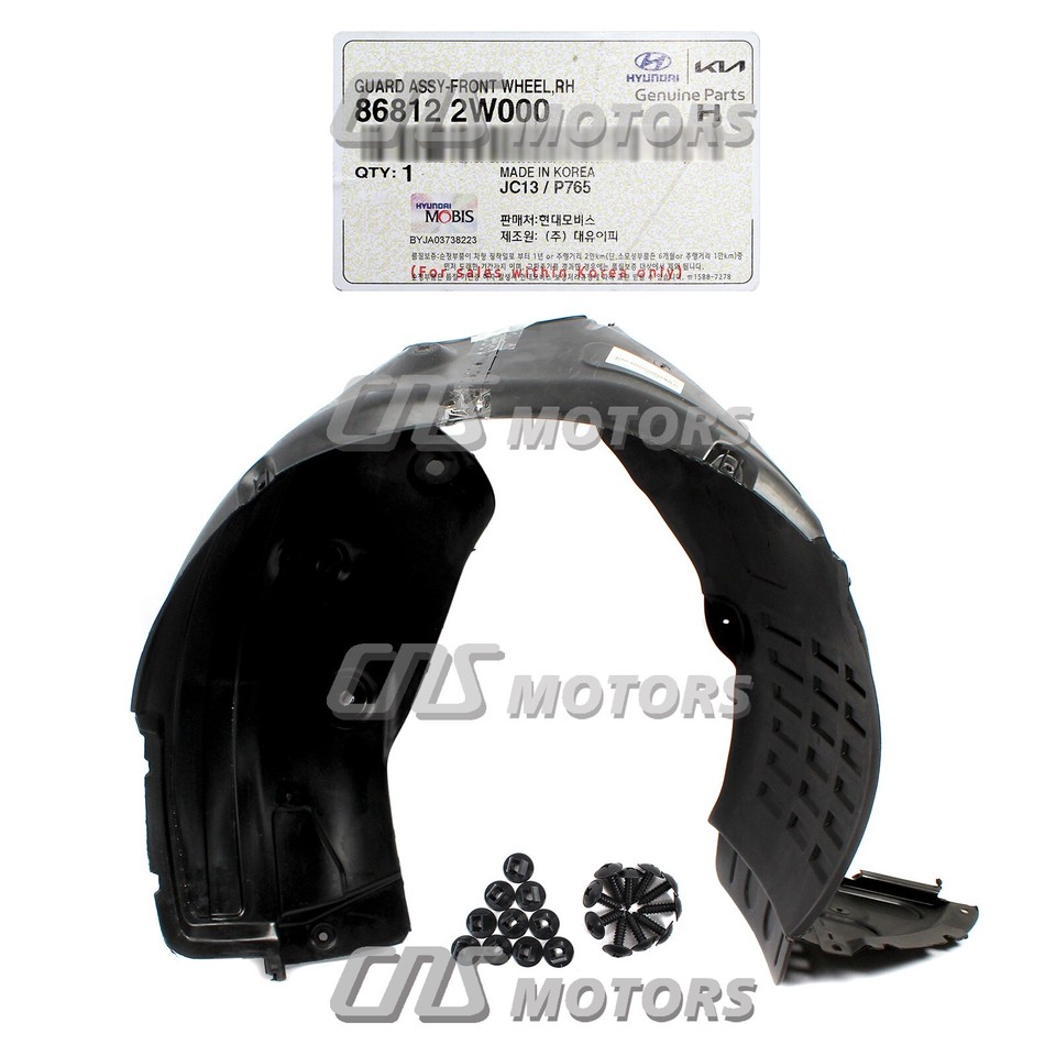 GENUINE Front Fender Liner RIGHT for 2013-2016 Hyundai Santa Fe Sport ...