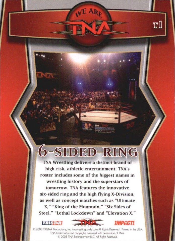 2008 TriStar TNA Impact Wrestling We Are TNA #T1 6-Sided Ring | eBay