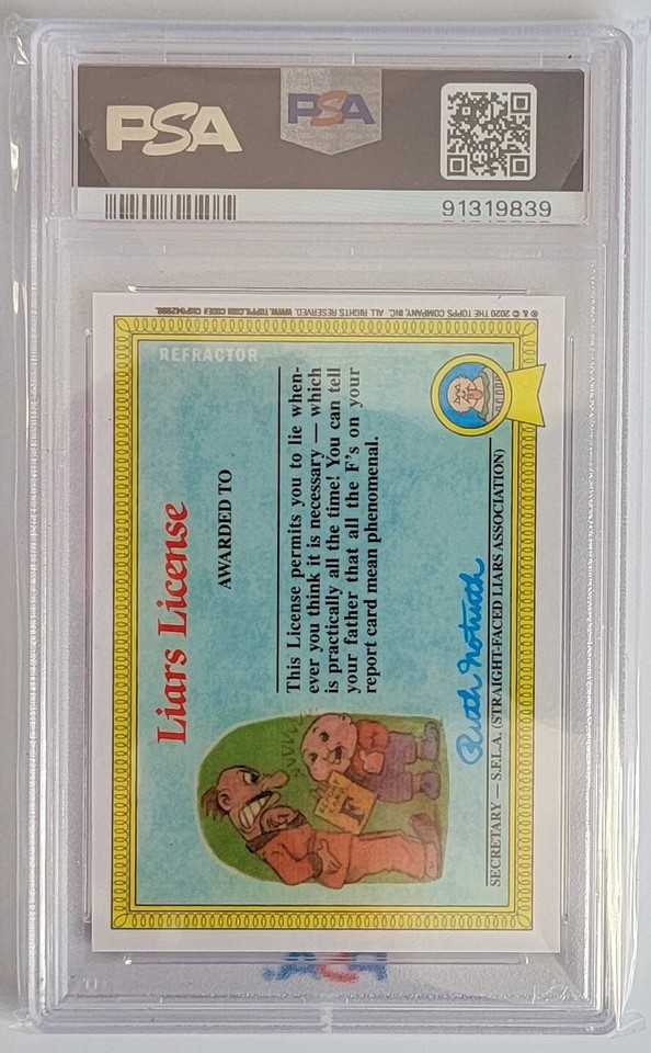 2020 GARBAGE PAIL KIDS SAPPHIRE PINK - 16A WEIRD WENDY #/25 PSA 9 MINT ...