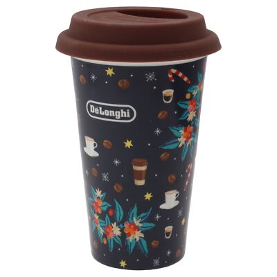 Delonghi ceramic thermal mug 300ml double wall travel silicone cap | eBay