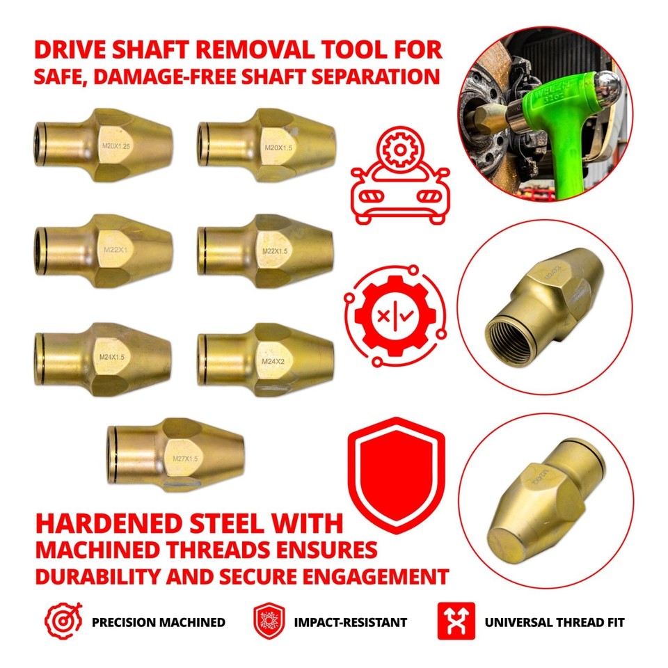 Welzh Werkzeug Strike Mate Drive Shaft Remover Removal Tool Set 7 Piece ...